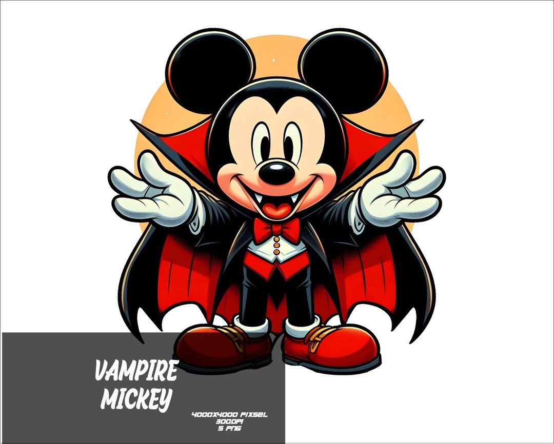 5 PNG Vampire Mickey Png Mouse Splash and Watercolor Png Mickey ...