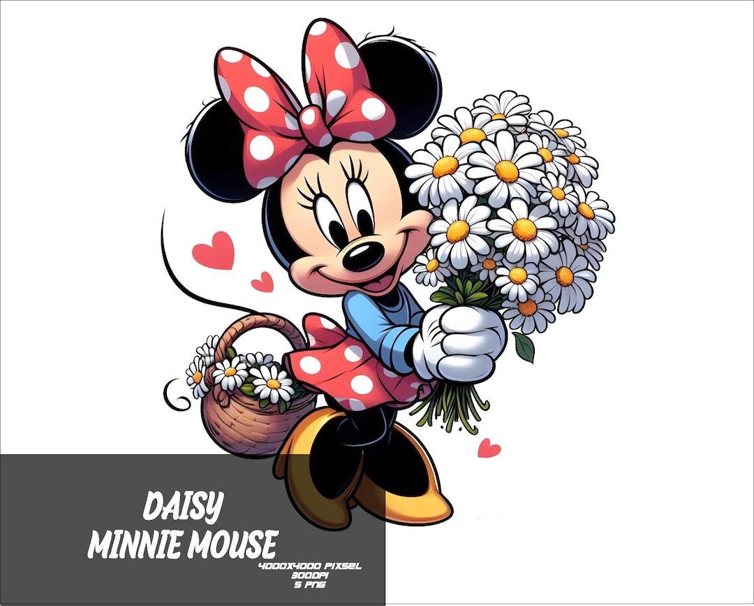 5 PNG Daisy Minnie Png Mouse Splash and Watercolor Png Minnie ...