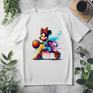 5 PNG Basketballer Minnie Png Mouse Splash and Watercolor Png Minnie ...