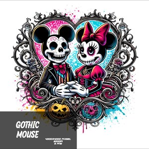5 PNG Gothic Minnie and Mickey Png Mouse Splash and Watercolor Png ...