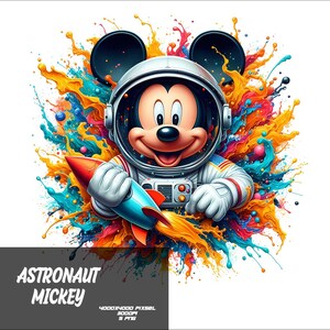 5 PNG Astronaut Mickey Png Mouse Splash and Watercolor Png Mickey ...