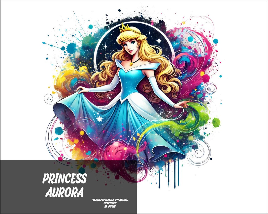 5 PNG Princess Png Aurora Splash and Watercolor Png Transparent PNG ...