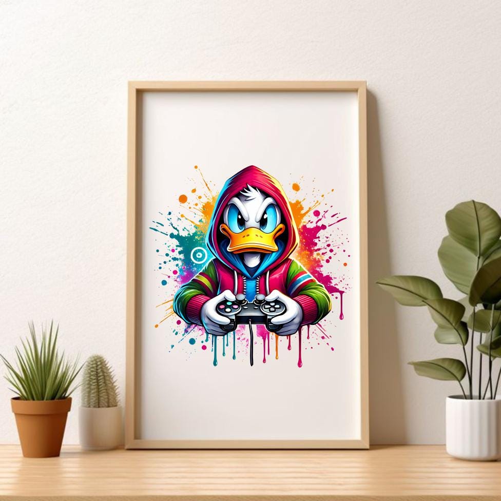 5 PNG Gamer Donald Png Splash and Watercolor Png Duck Transparent PNG ...
