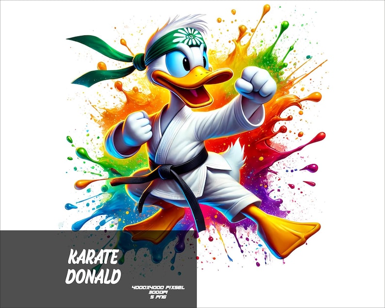 5 PNG Karatecher Donald Png Splash and Watercolor Png Duck Transparent ...