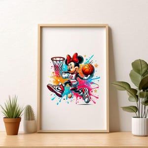 5 PNG Basketballer Minnie Png Mouse Splash and Watercolor Png Minnie ...