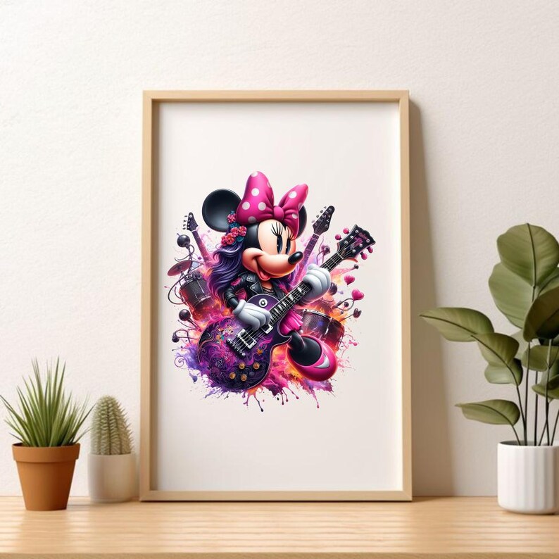 5 PNG Rocker Minnie Png Mouse Splash and Watercolor Png Minnie ...