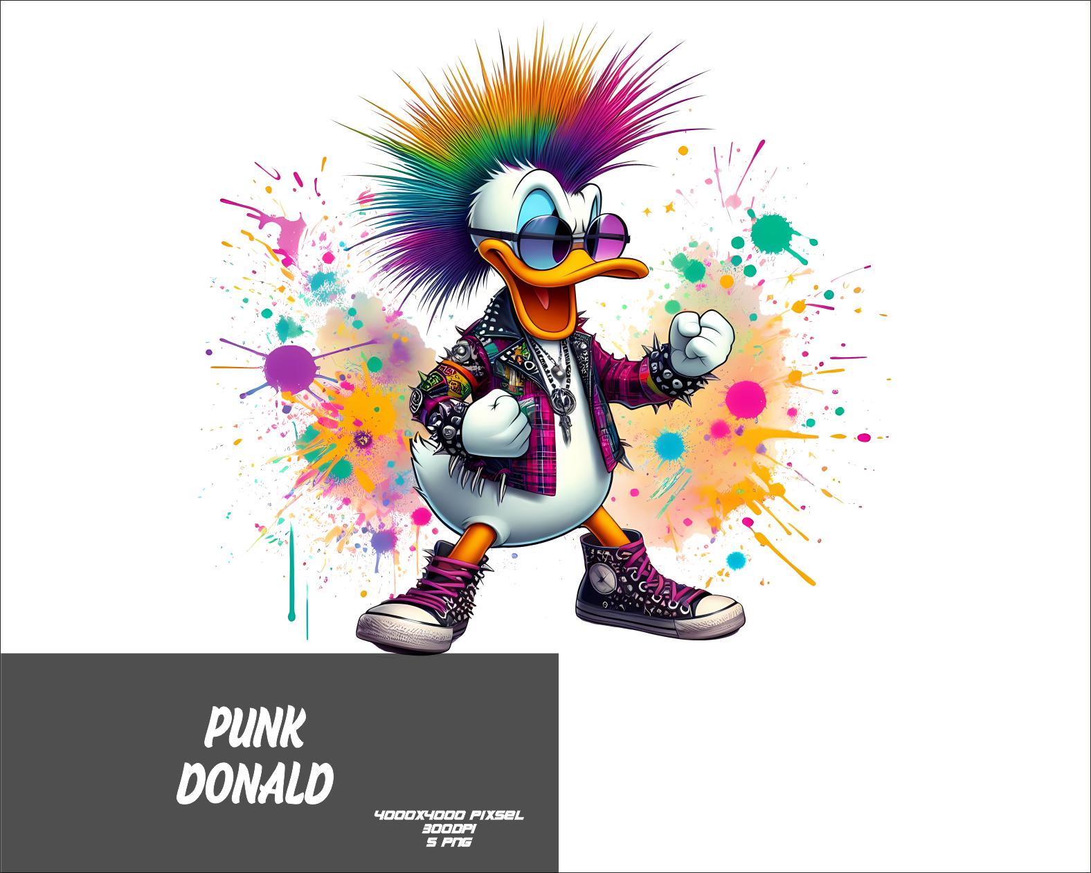 5 PNG Punk Donald Png Splash and Watercolor Png Duck Transparent PNG ...
