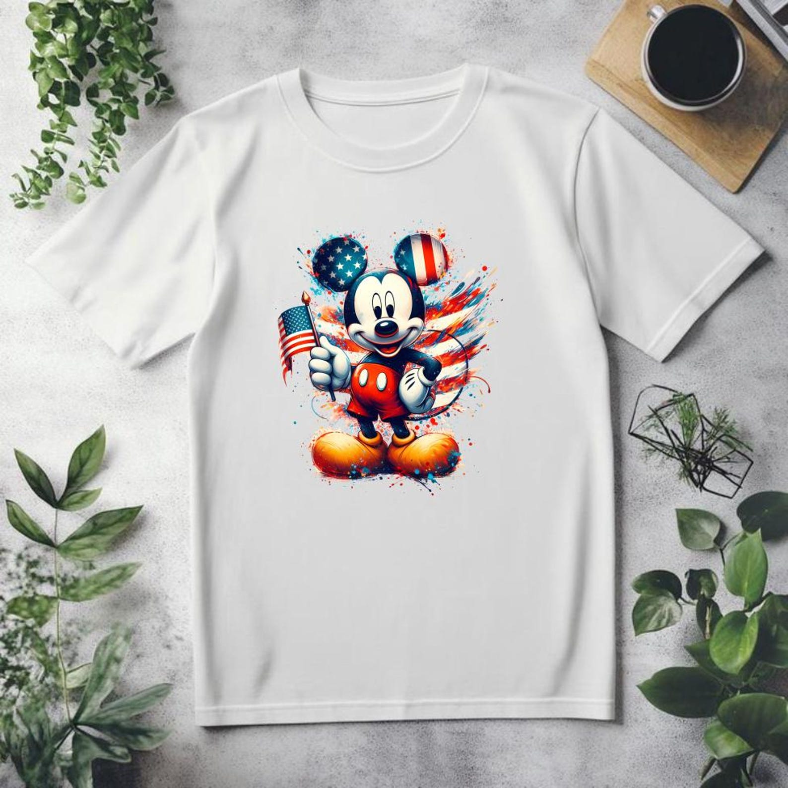 5 PNG Patriotic Mickey Png Mouse Splash and Watercolor Png American ...