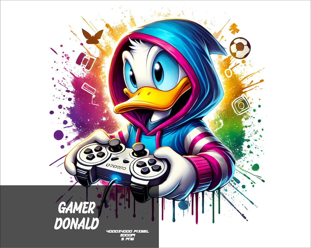 5 PNG Gamer Donald Png Splash and Watercolor Png Duck Transparent PNG ...