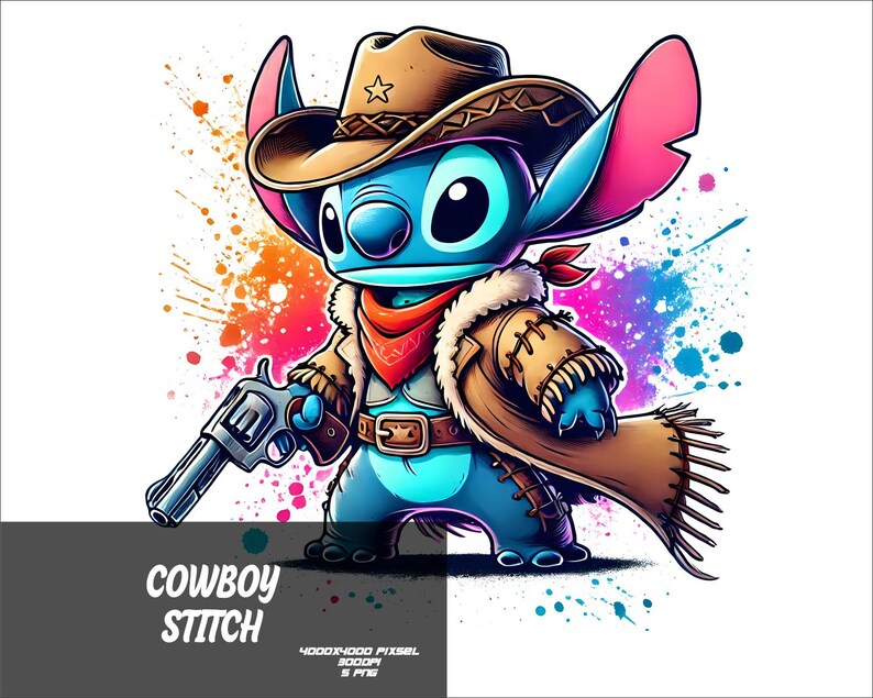 5 PNG Cowboy Stitch Png WizardcStitch Splash y acuarela Png Stitch ...