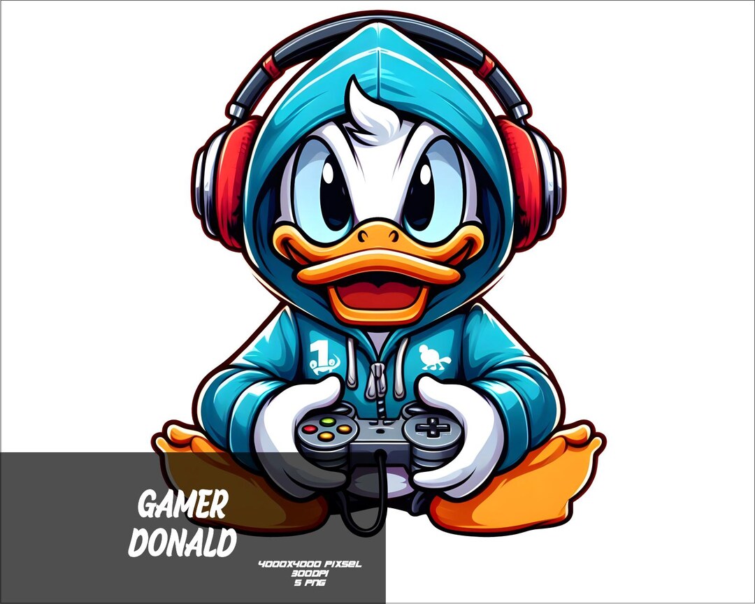 5 PNG Gamer Donald Png Splash and Watercolor Png Duck Transparent PNG ...