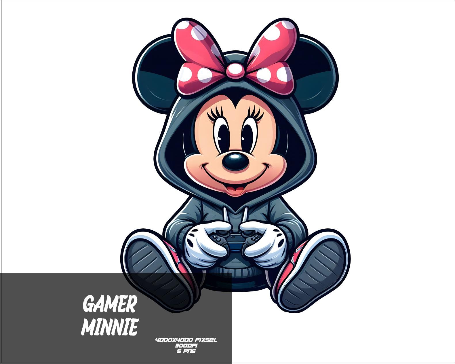 5 PNG Gamer Minnie Png Mouse Splash and Watercolor Png Minnie ...
