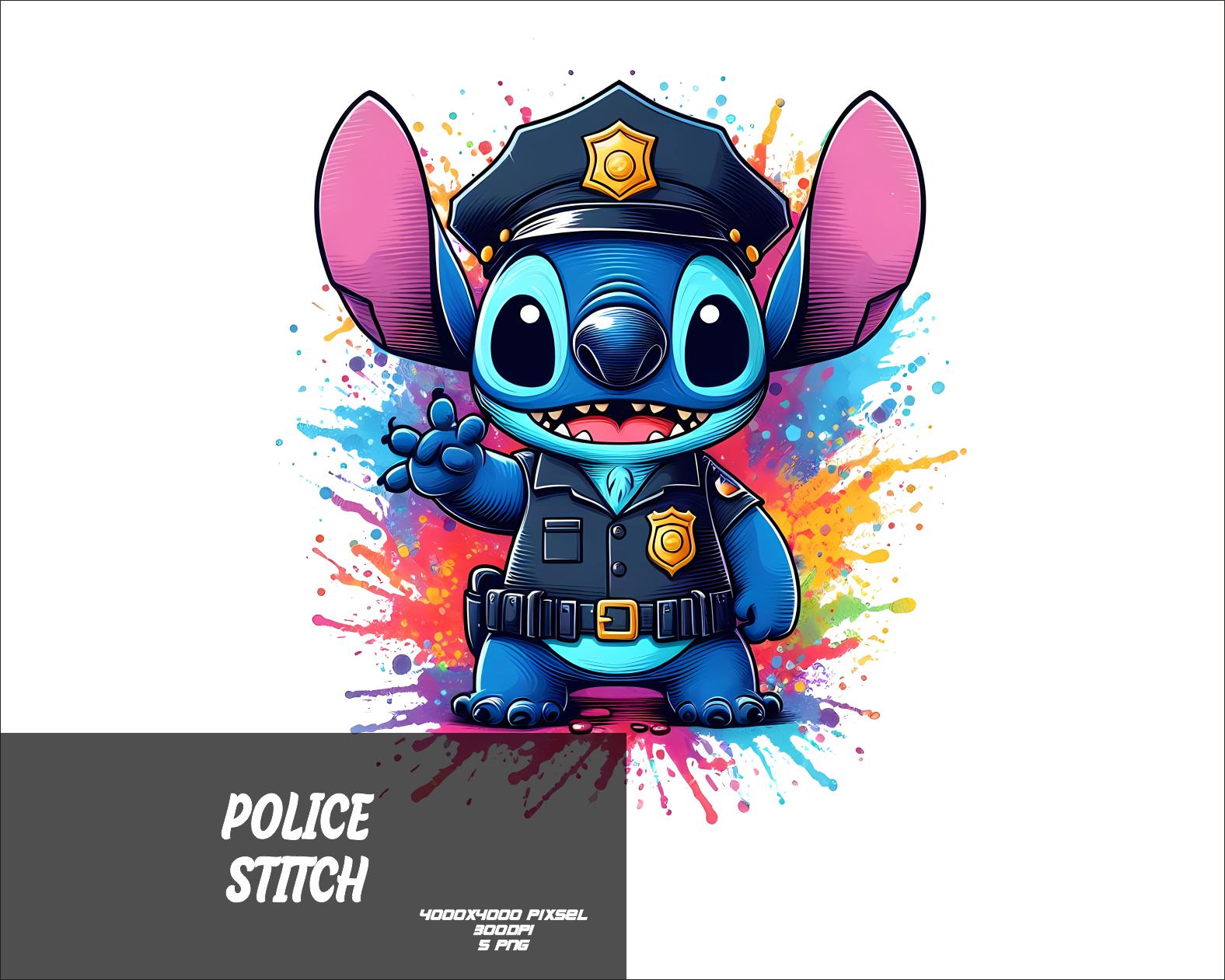 5 PNG Police Stitch Png Stitch Splash and Watercolor Png Stitch ...