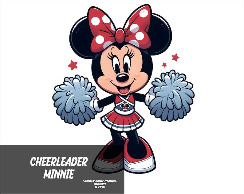 5 PNG Cheer-leader Minnie Png Mouse Splash and Watercolor Png Minnie ...