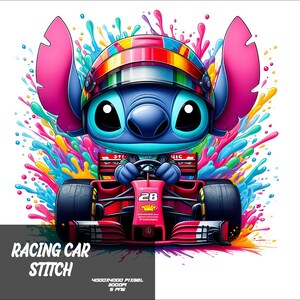 5 PNG Racing Car Stitch Png Stitch Splash and Watercolor Png Stitch ...