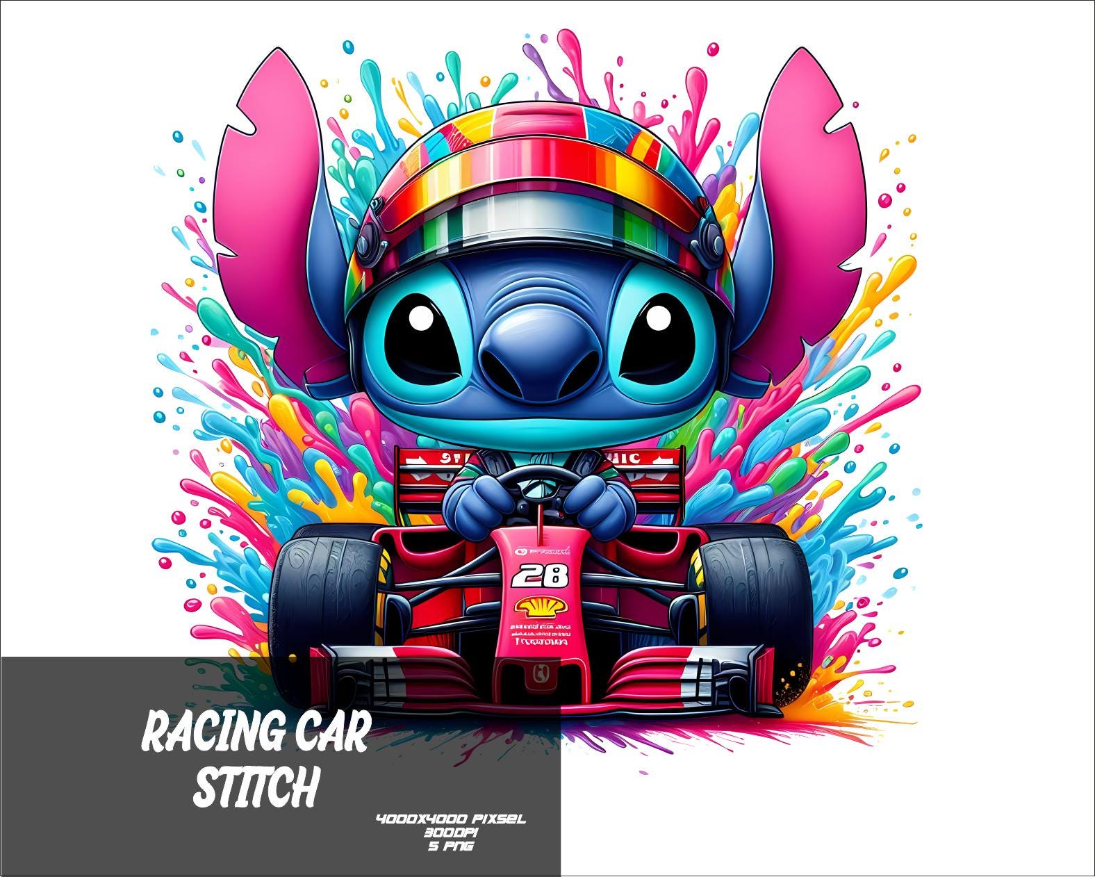 5 PNG Racing Car Stitch Png Stitch Splash and Watercolor Png Stitch ...