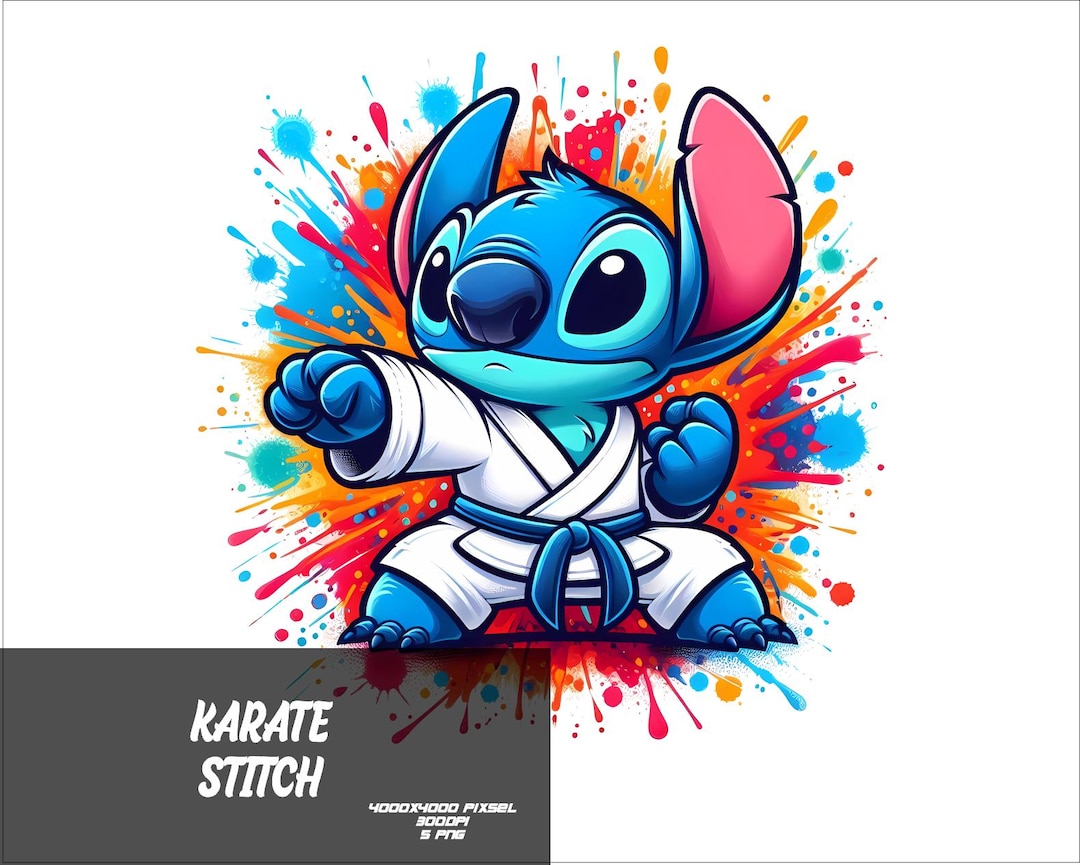 5 PNG Karate Stitch Png Stitch Splash and Watercolor Png Stitch ...