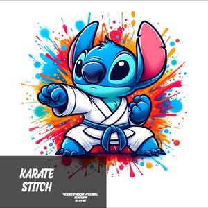5 PNG Karate Stitch Png Stitch Splash and Watercolor Png Stitch ...