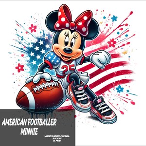 5 PNG American Footballer Minnie Png Mouse Splash and Watercolor Png ...