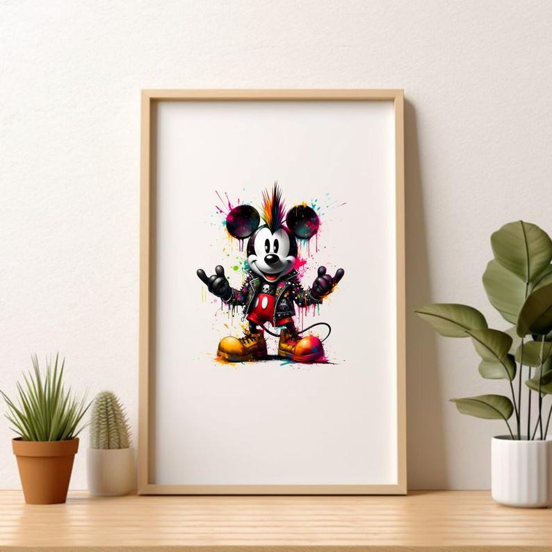 5 PNG Punk Mickey Png Mouse Splash and Watercolor Png Mickey ...