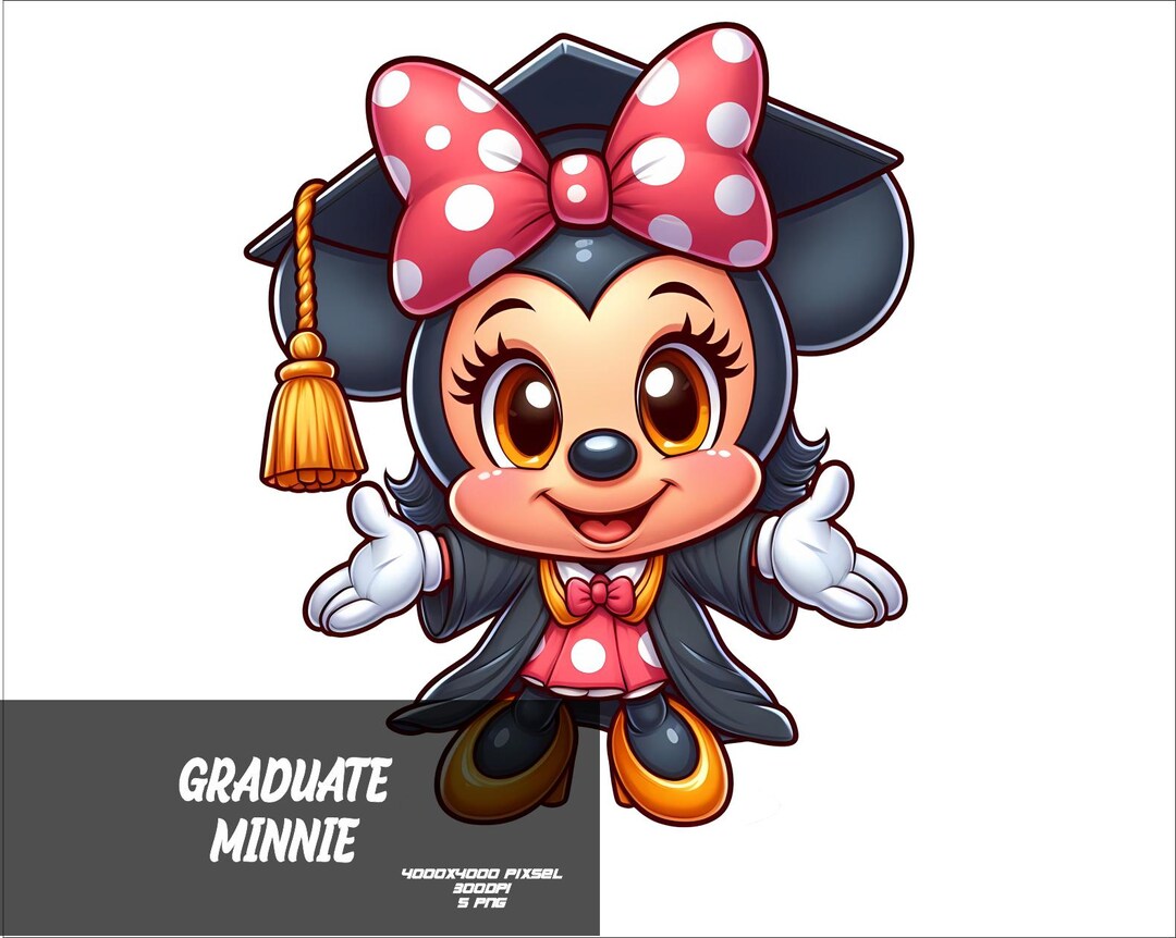 5 PNG Graduate Minnie Png Mouse Splash and Watercolor Png Minnie ...