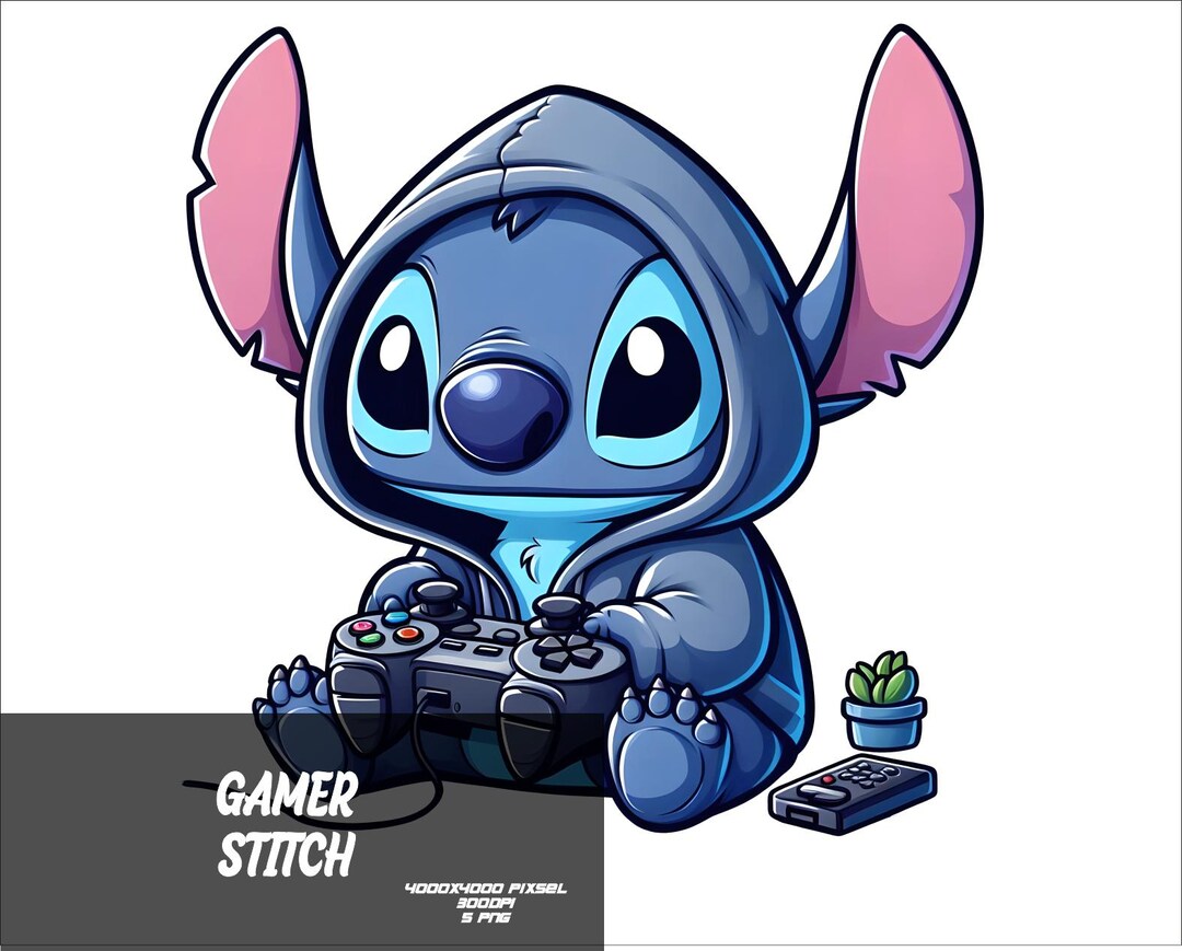 5 PNG Gamer Stitch Png Stitch Splash and Watercolor Png Stitch ...