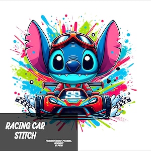 5 PNG Racing Car Stitch Png Stitch Splash and Watercolor Png Stitch ...