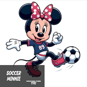 5 PNG Footballer Minnie Png Mouse Splash and Watercolor Png Minnie ...