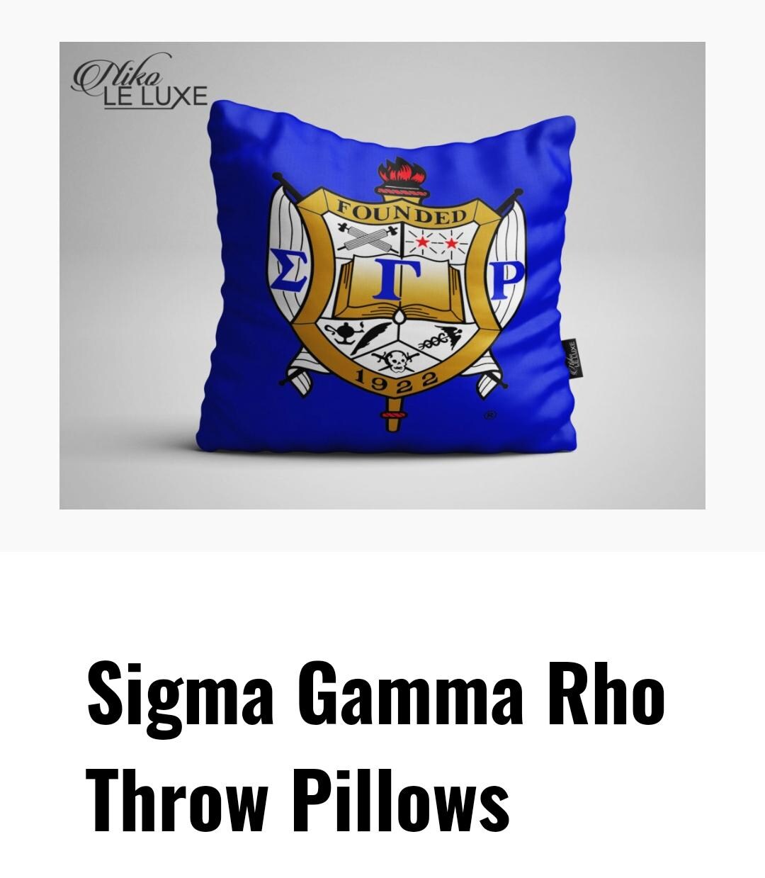 Sigma Gamma Rho Throw Pillows - Etsy