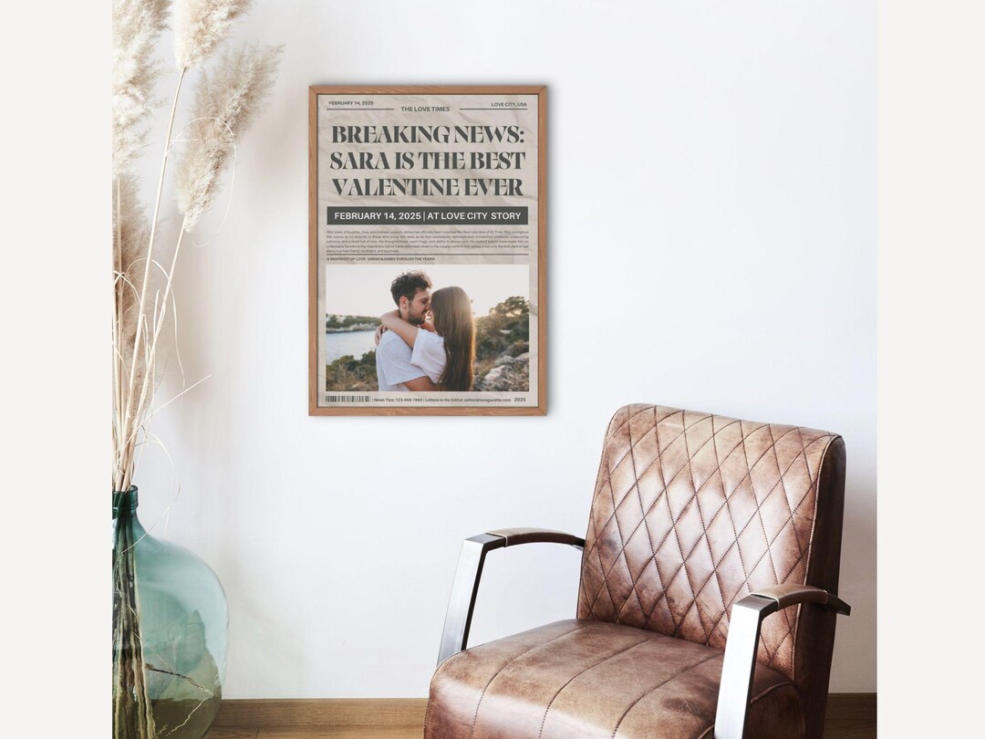 Custom Newspaper Poster – Personalized Newspaper Wall Art & Decor ...