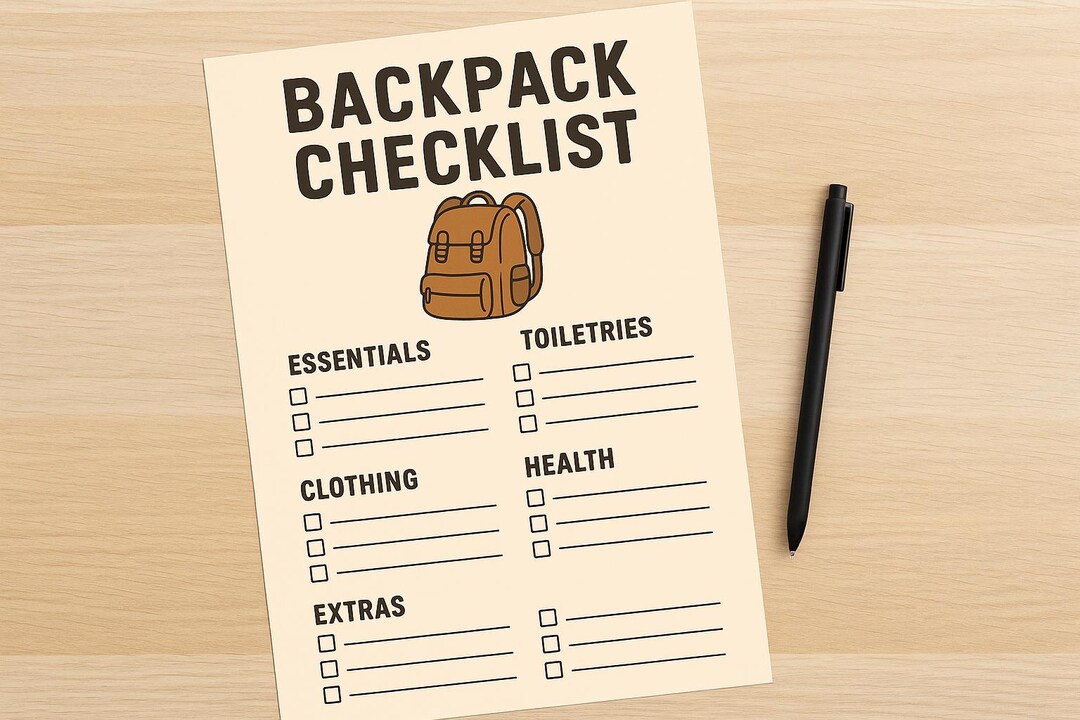 Printable Travel Checklist: Backpacking, Hiking, Camping Gear List (PDF ...