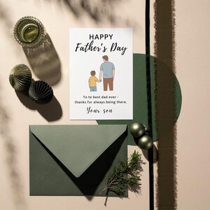 Father's Day Card From Son: Heartfelt Printable Gift (5x7 & A4 Sizes ...