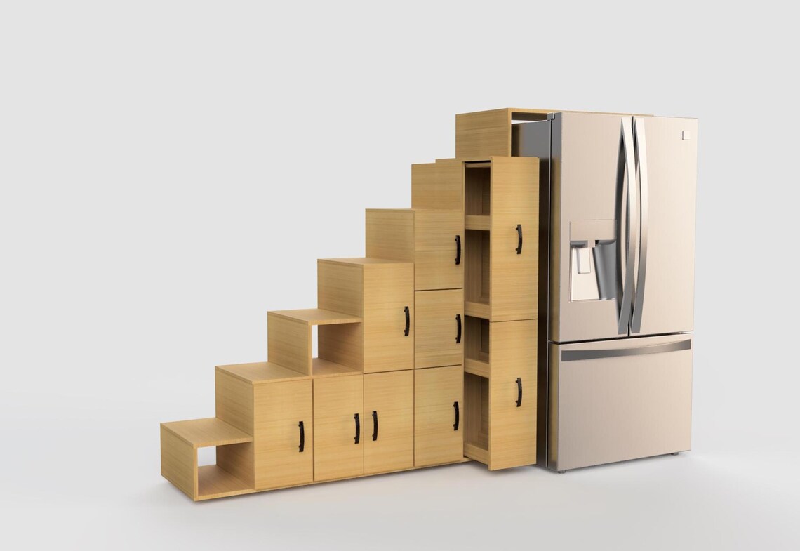 Loft Stairs With Kitchen Storage - Etsy