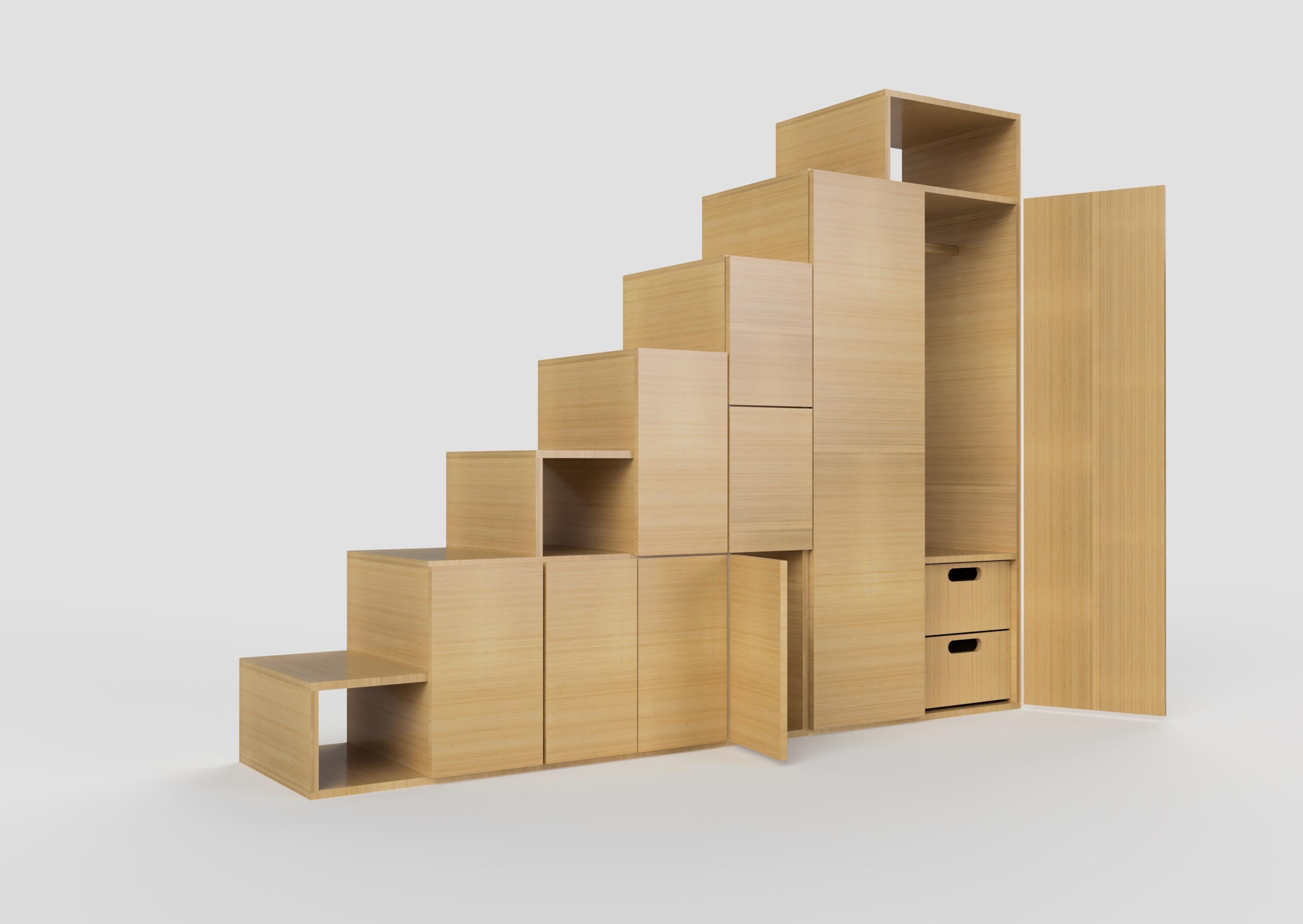 Tiny Home Stairs- Loft Stairs With Storage and Wardrobe - Etsy