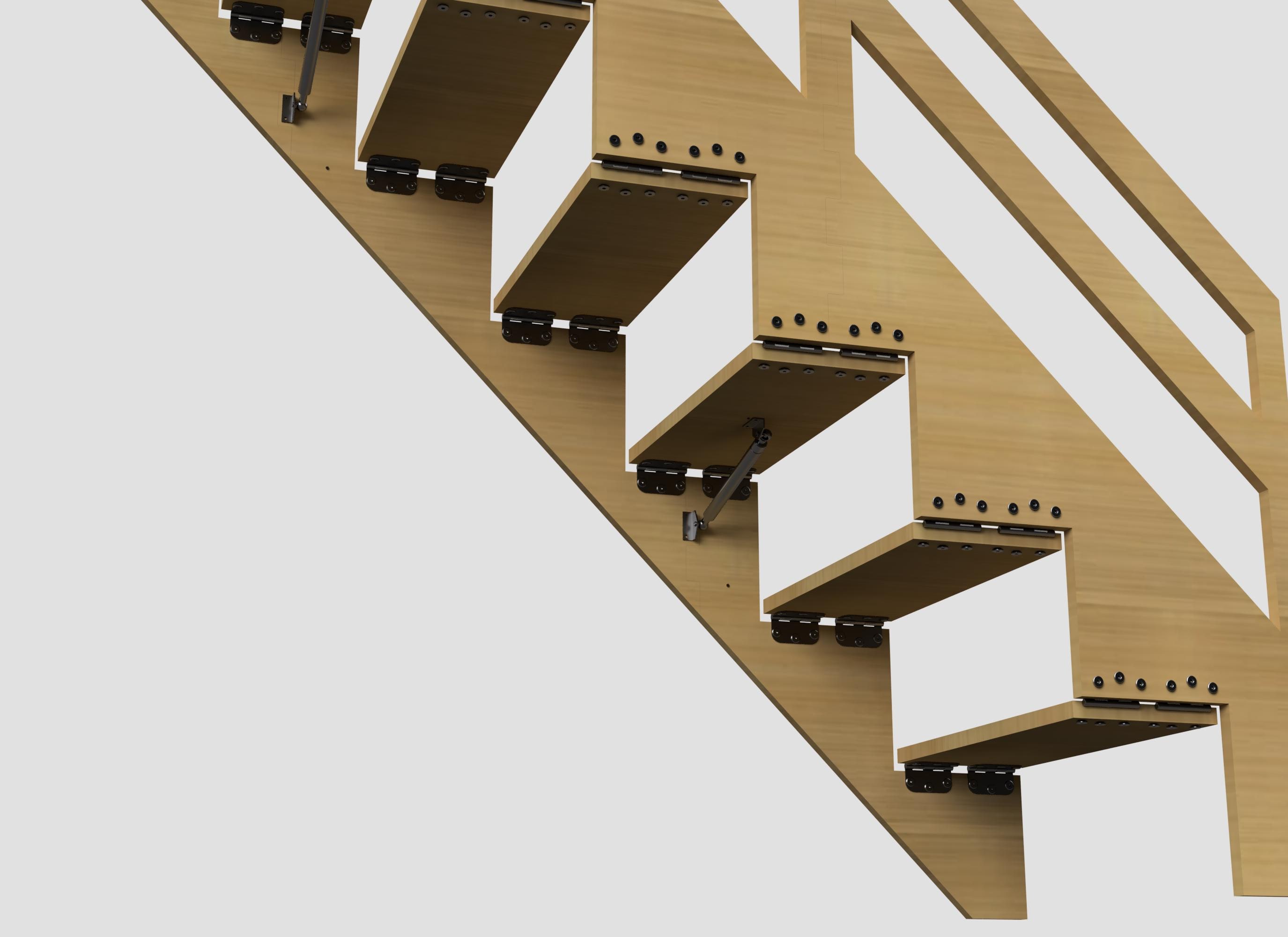 Folding Loft Stairs - Space Saving Loft Stairs - Customize the Height ...