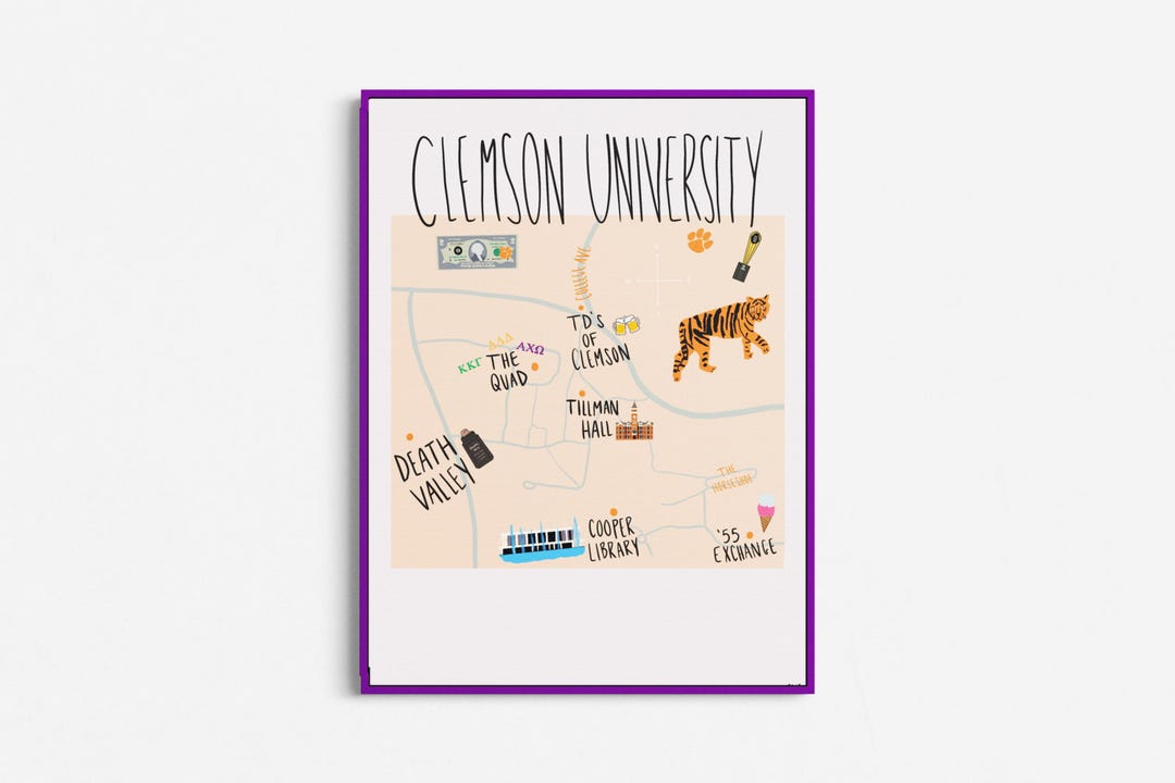 Clemson University Downloadable Print Clemson University Art, Clemson Tigers Art, Clemson Wall ...