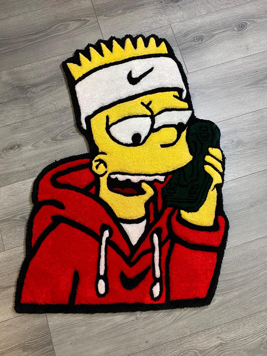 Bart Simpson Rug Handmade Tufting Rug Colorful Home Décor & Unique Gift ...