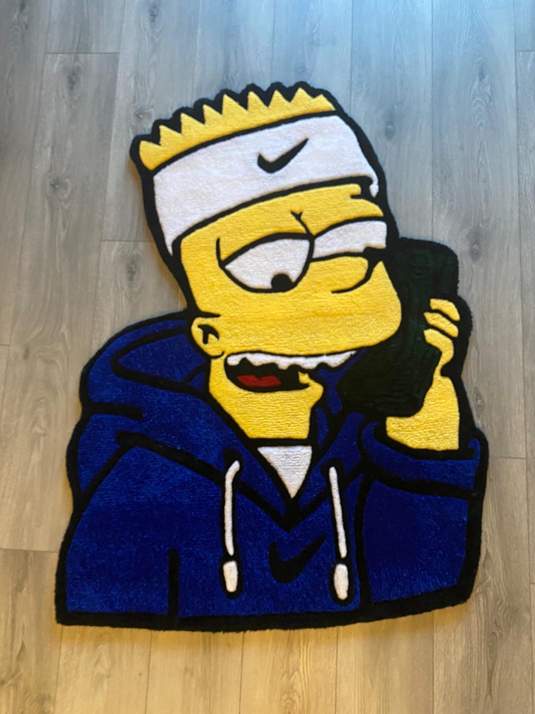 Bart Simpson Rug Handmade Tufting Rug Colorful Home Décor & Unique Gift ...