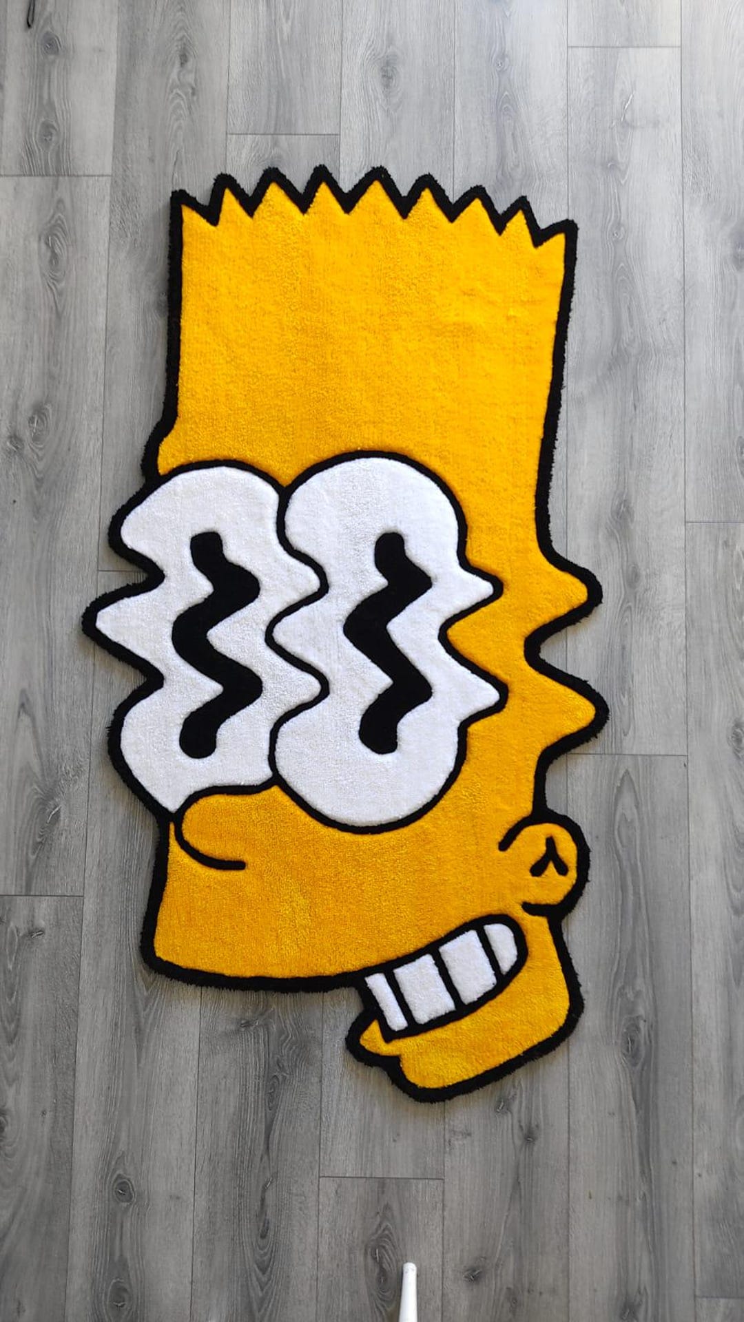 Trippy Bart Simpson Rug Handmade Tufting Rug Colorful Home Décor ...