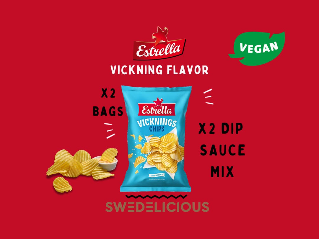 Swedish Chips & Dip Mix Bundle – Estrella Vickningschips (19.4 Oz) With ...