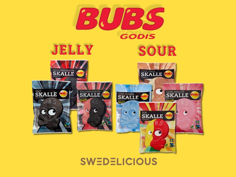 Bubs Candy Skull Bags Swedish Sweets, Perfect Treat to Gift for ...