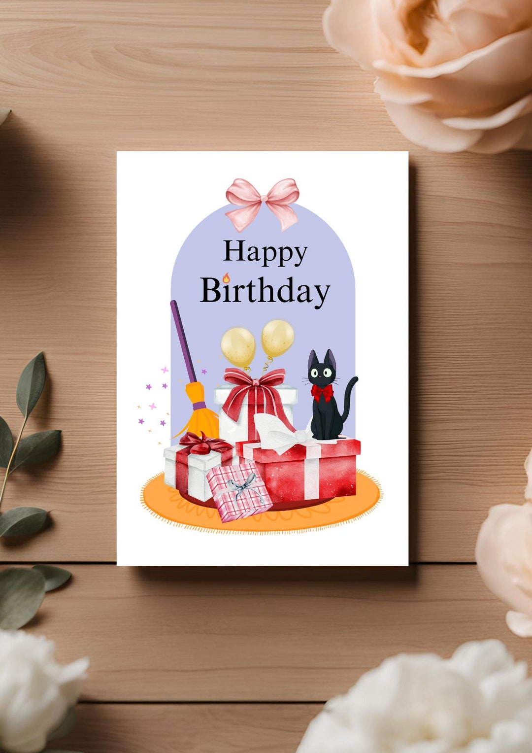 Birthday Card | Studio Ghibli | DIGITAL Download | Instant Download ...