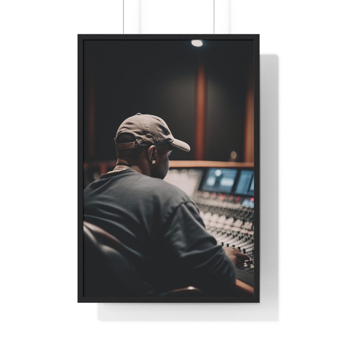 Kanye West Studio Art Print, Music Lover Digital Download, Realistic ...