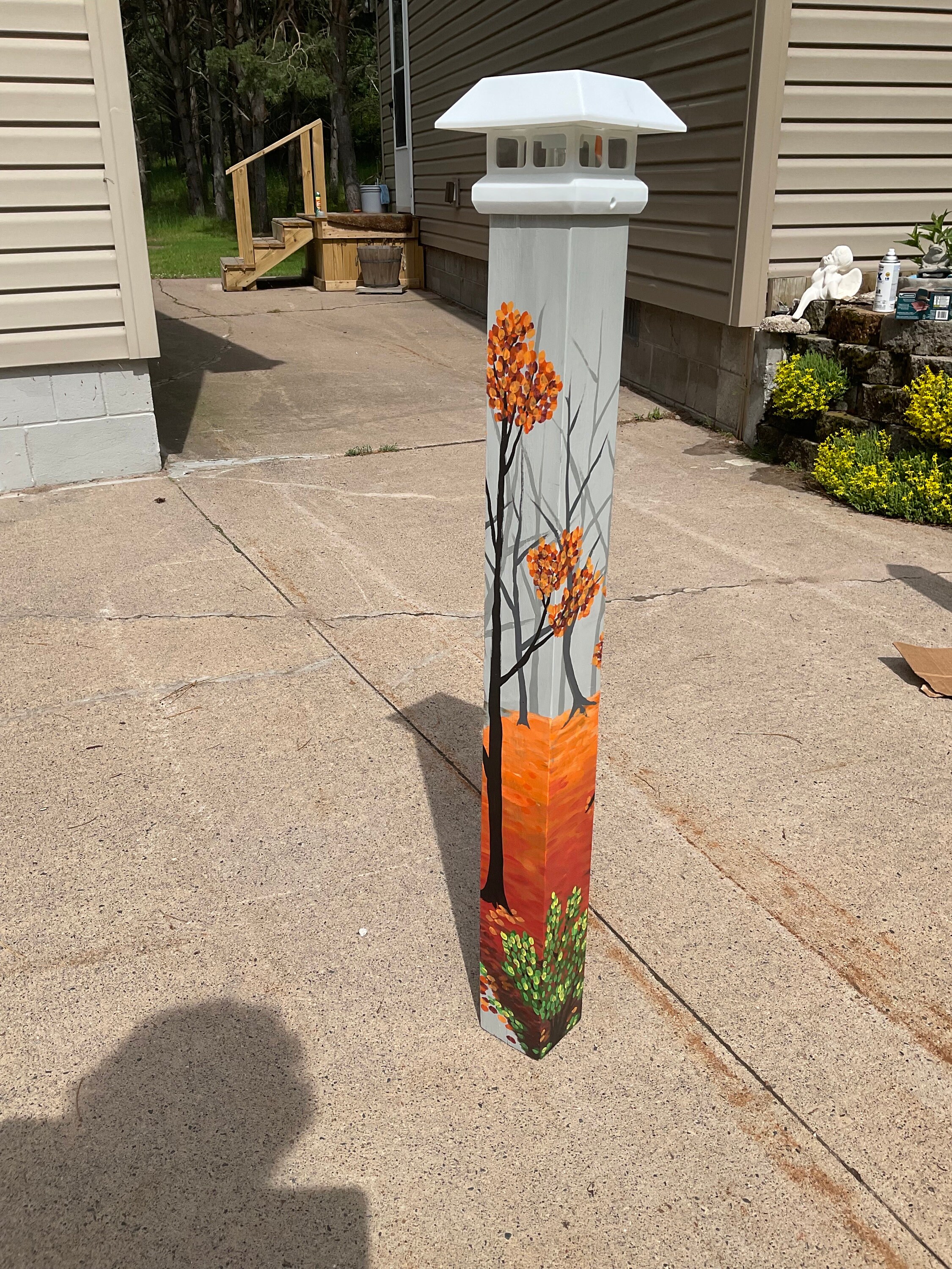36" Garden Pole - Art Pole - Garden Decoration - “walk in the Woods ...