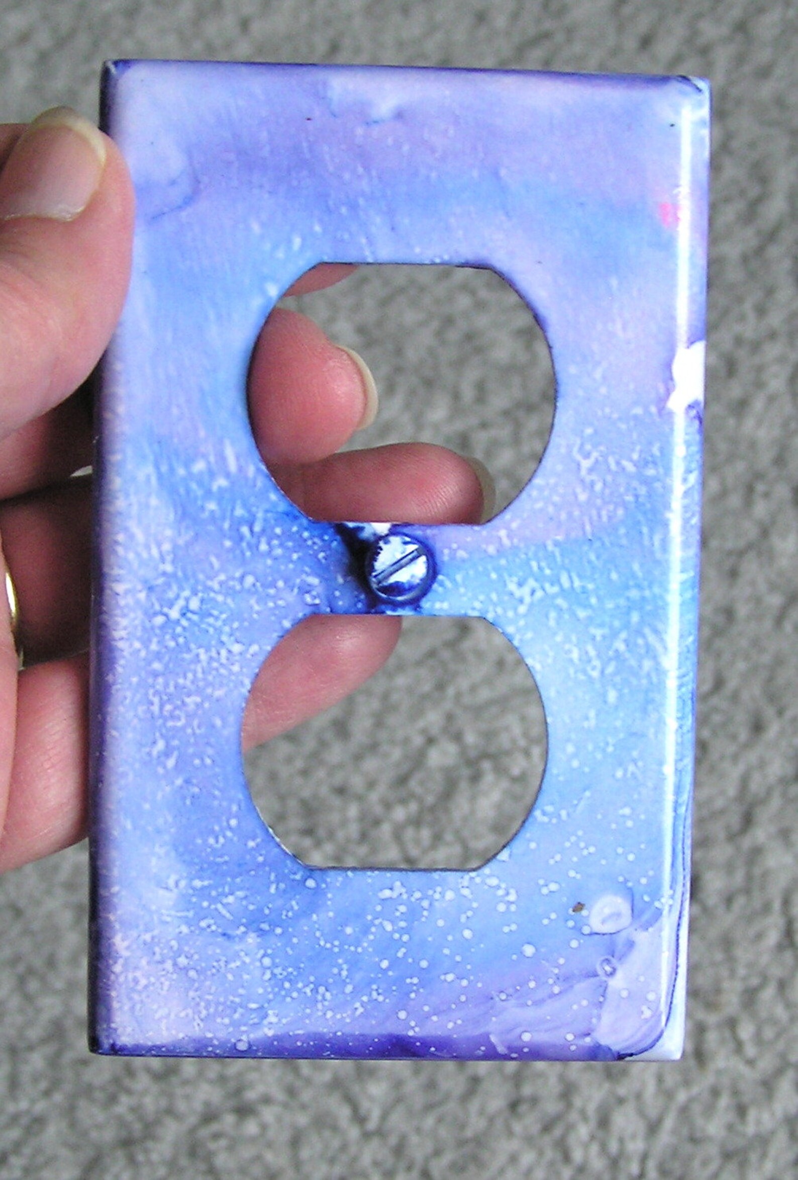 Hand Painted Power Plug Plates Colorful plug plates Alcohol | Etsy