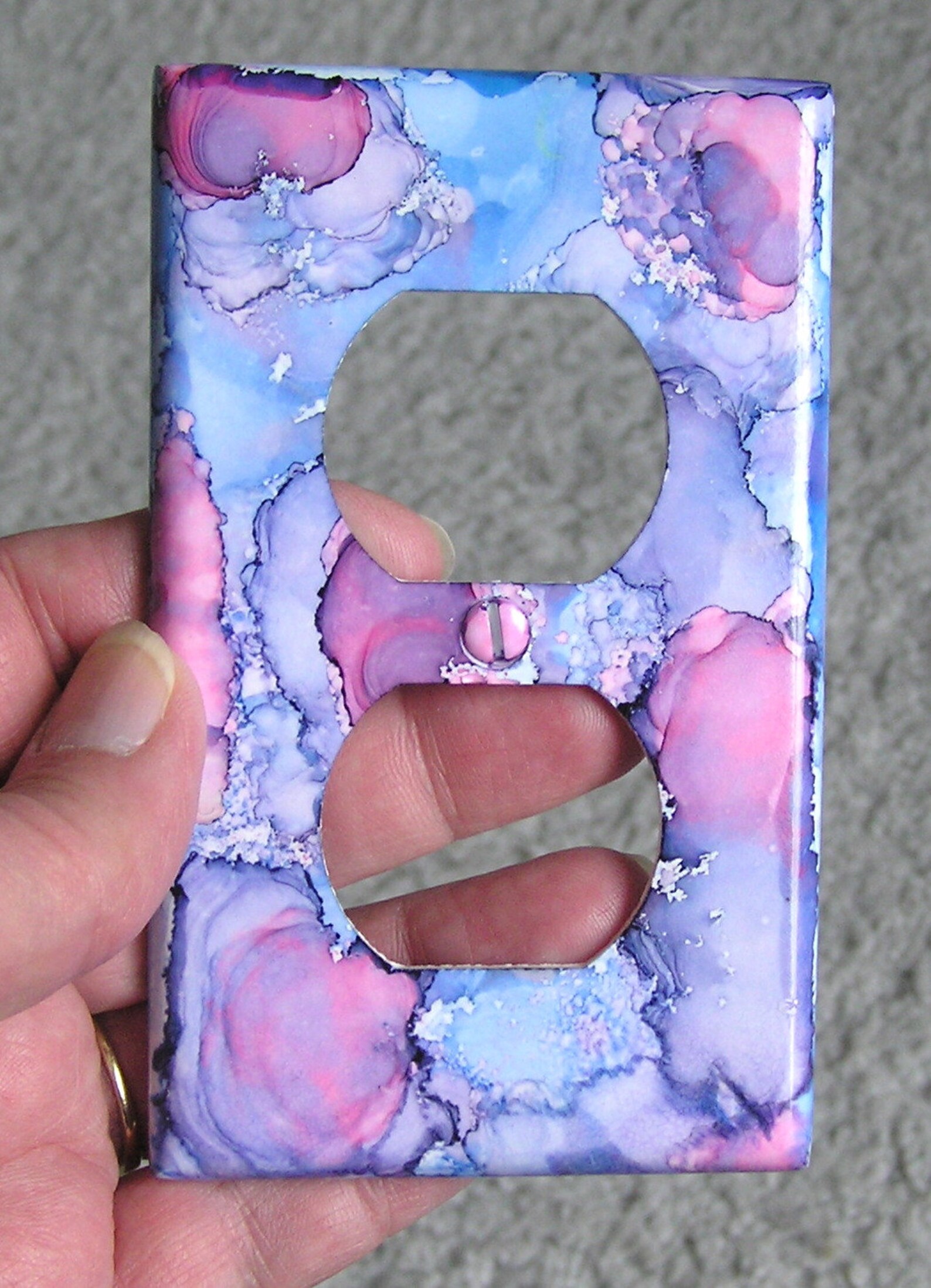 Hand Painted Power Plug Plates Colorful plug plates Alcohol | Etsy