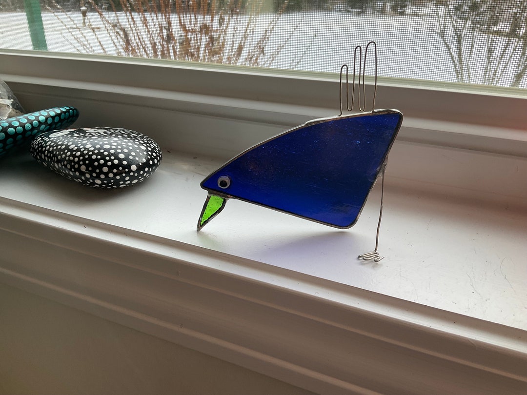 Stained Glass Birds SILLY Birds Abstract Birdies Bird Squatters Bird ...