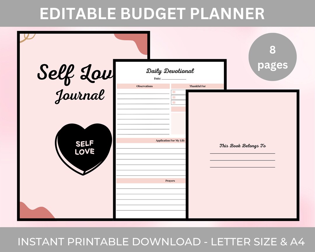 2025 Self-care Planner Self-love Planner Self-help Personal Growth ...