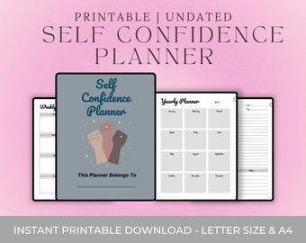 Self Confidence Planner, Self Esteem Workbook, Self-care Prompts, Teen ...
