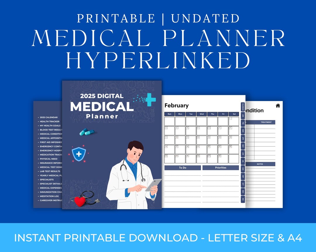 Medical Planner Printable , Healthcare Planner, Medication Tracker ...